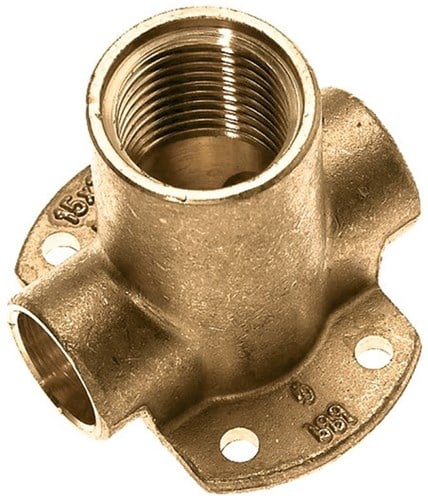 Bonfix Messing Muurplaat dubbel hoog 15x1/2"x15mm | Dunnink Zwolle