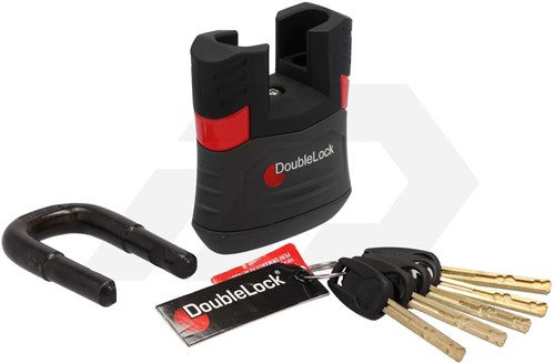 Double Lock Padlock Red Hangslot Met 5 Sleutels | Dunnink Zwolle