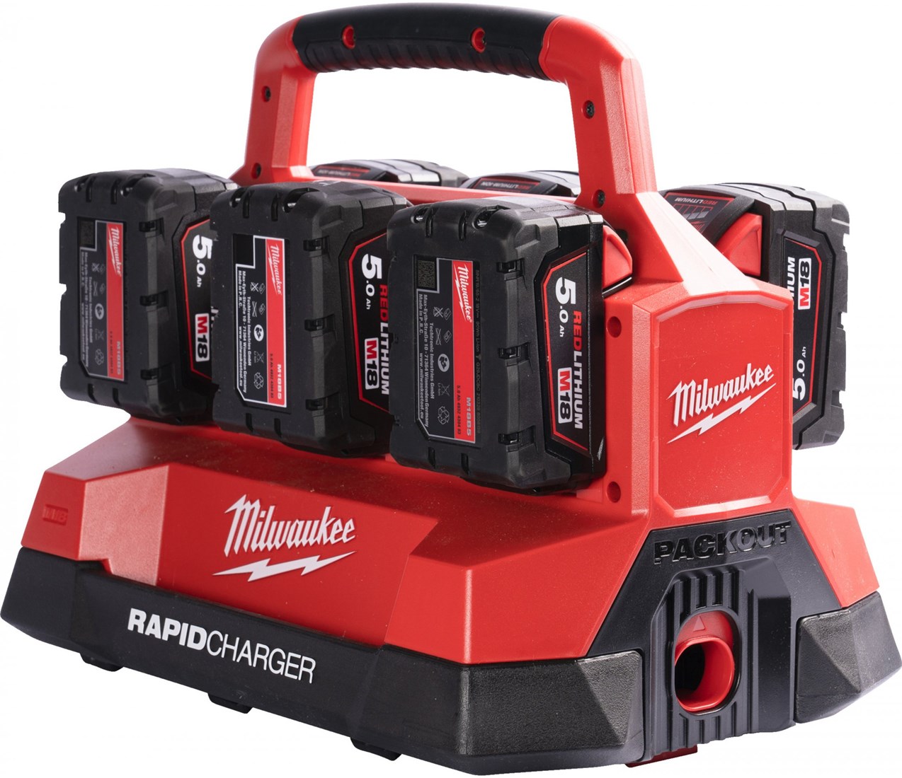 Milwaukee PACKOUT M18 compatibele lader voor 6 accu's | Dunnink Zwolle