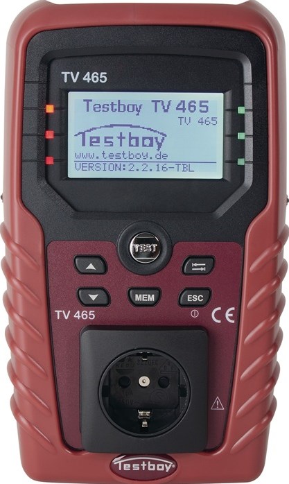 Testboy Multimeter TV 465 Pro met aardkabel- / isolatieweerstand