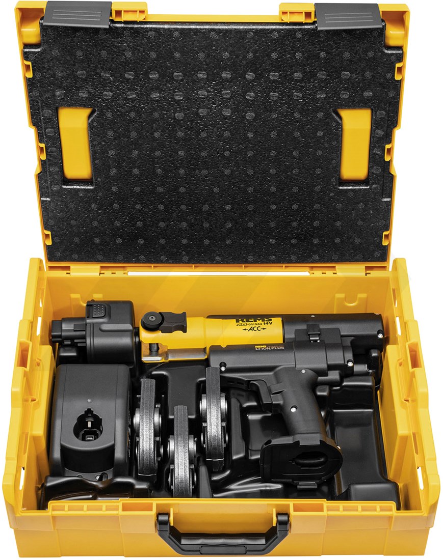 Rems Mini-Press 14,4V ACC Radiaalperstang Met TH16, TH20, TH26 Bekken ...