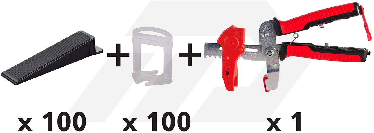 Rubi Delta Levelling 1mm Startset (100 Keggen & 100 Clips)-2
